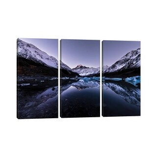 iCanvas "Hooker Lake Reflection, New Zealand" by Daisuke Uematsu 3-Piece Canvas Wall Art Set ...
